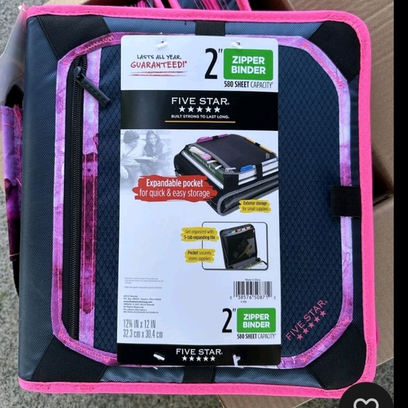 Five Star | Office | Five Star Zipper Binder 2 Inch 3 Ring Binder ...